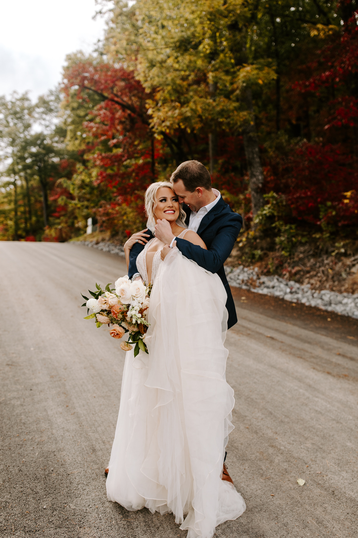 Fun Cocktail Style Reception Overlooking the Smoky Mountains